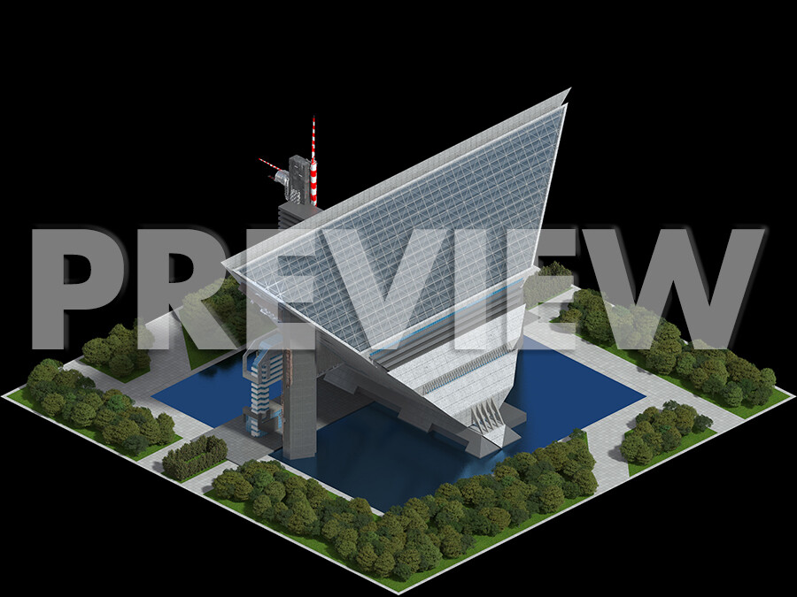 ArtStation - Architecture (Tile#0046, 2x2) – Dimetric Projection ...