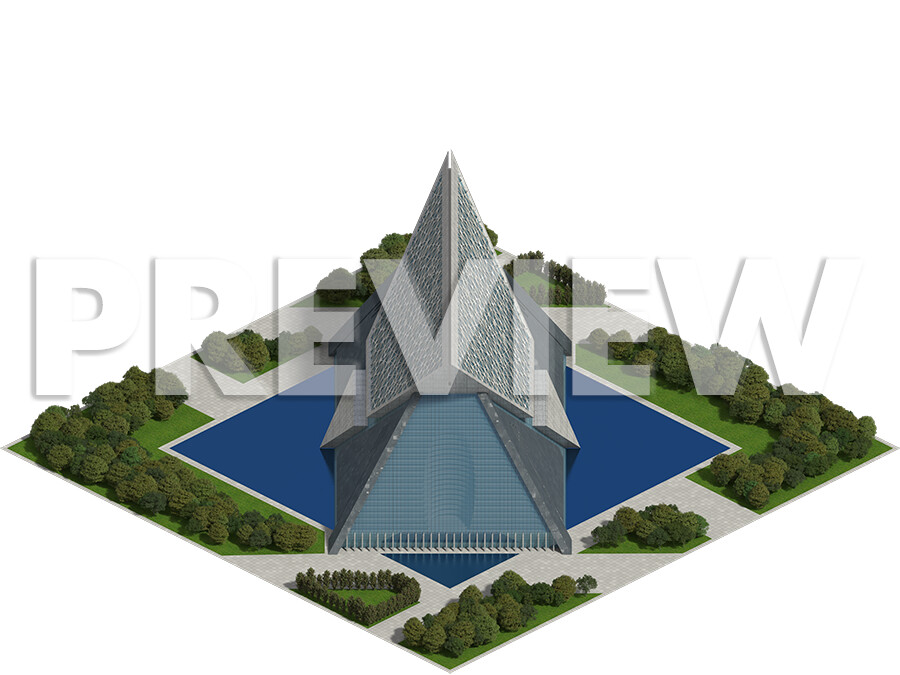 ArtStation - Architecture (Tile#0047, 2x2) – Dimetric Projection ...