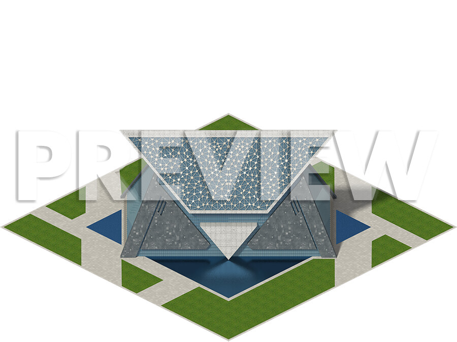 ArtStation - Architecture (Tile#0047, 2x2) – Dimetric Projection ...