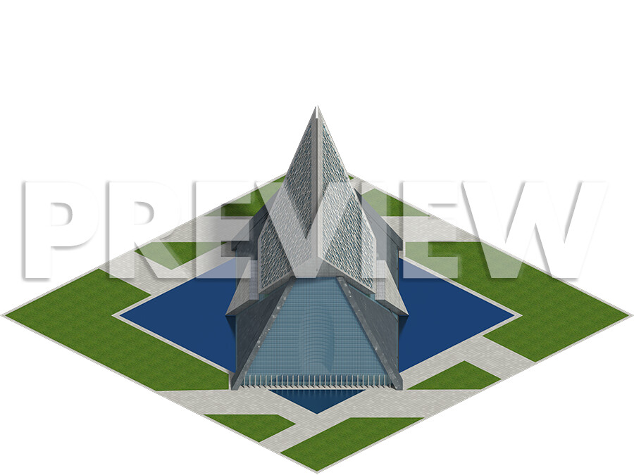 ArtStation - Architecture (Tile#0047, 2x2) – Dimetric Projection ...