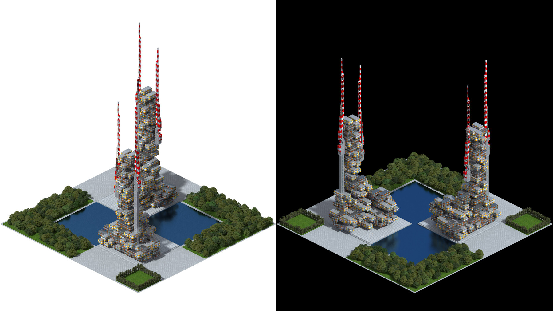 ArtStation - Architecture (Tile#0048, 2x2) – Dimetric Projection ...