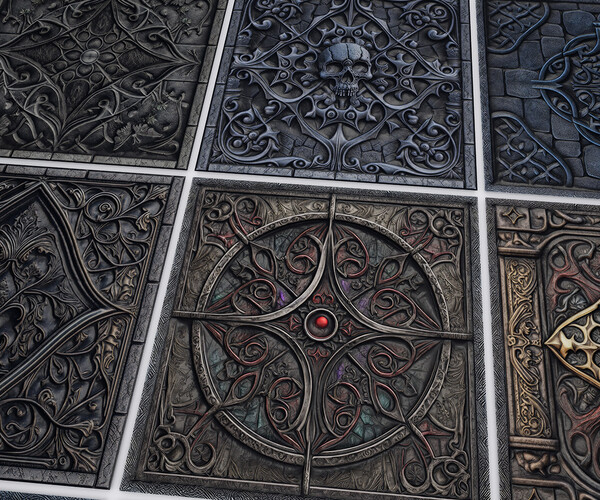 ArtStation - 30 Medieval Gothic Seamless PBR Textures Pack 02 | Game Assets