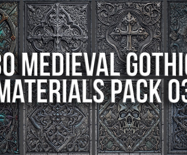 ArtStation - 30 Medieval Gothic Seamless PBR Textures Pack 03 | Game Assets