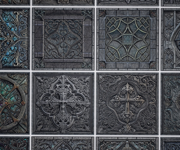 ArtStation - 30 Medieval Gothic Seamless PBR Textures Pack 03 | Game Assets