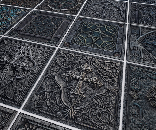 ArtStation - 30 Medieval Gothic Seamless PBR Textures Pack 03 | Game Assets