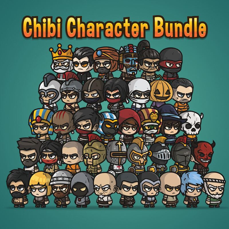 ArtStation - Chibi Medieval Character Sprite 40-Packs | Game Assets