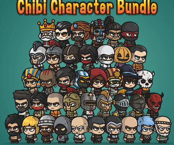 ArtStation - Chibi Medieval Character Sprite 40-Packs | Game Assets