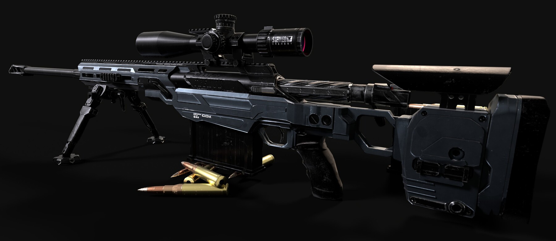 ArtStation - CDX-50 Tremor Sniper Rifle | Game Assets