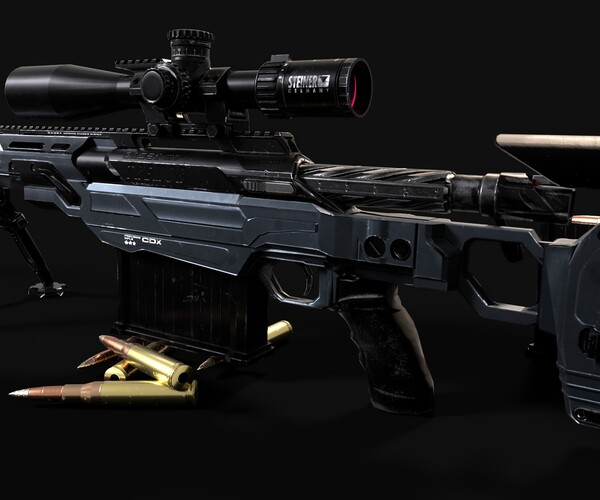 ArtStation - CDX-50 Tremor Sniper Rifle | Game Assets