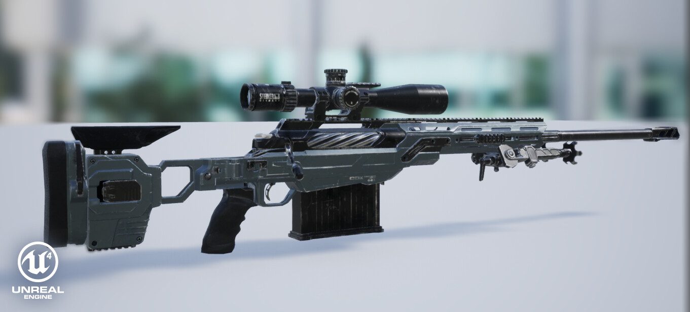 ArtStation - CDX-50 Tremor Sniper Rifle | Game Assets