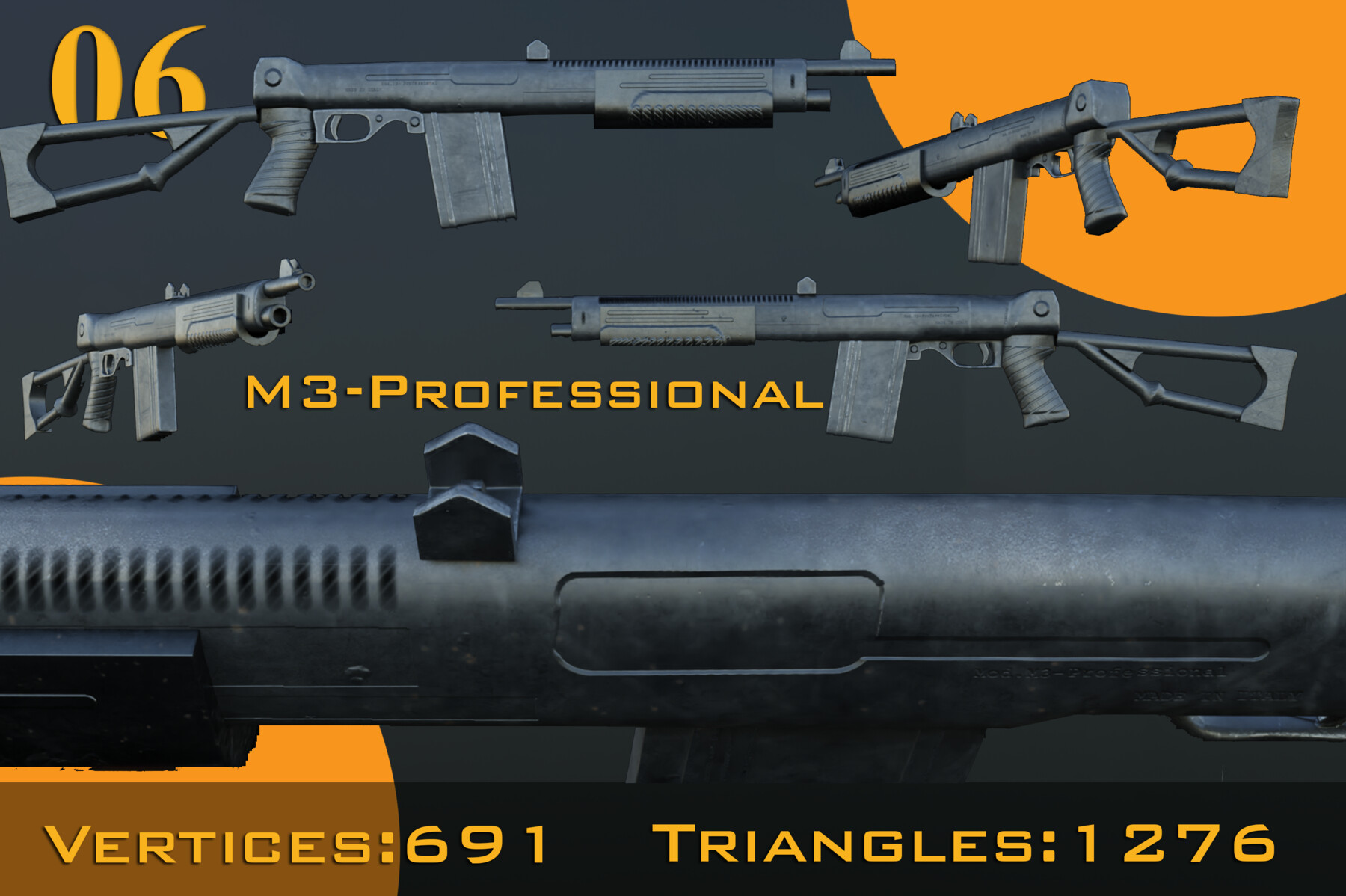 ArtStation - Gun-vol 02_7 shut gun | Game Assets