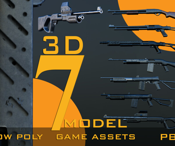 ArtStation - Gun-vol 02_7 shut gun | Game Assets