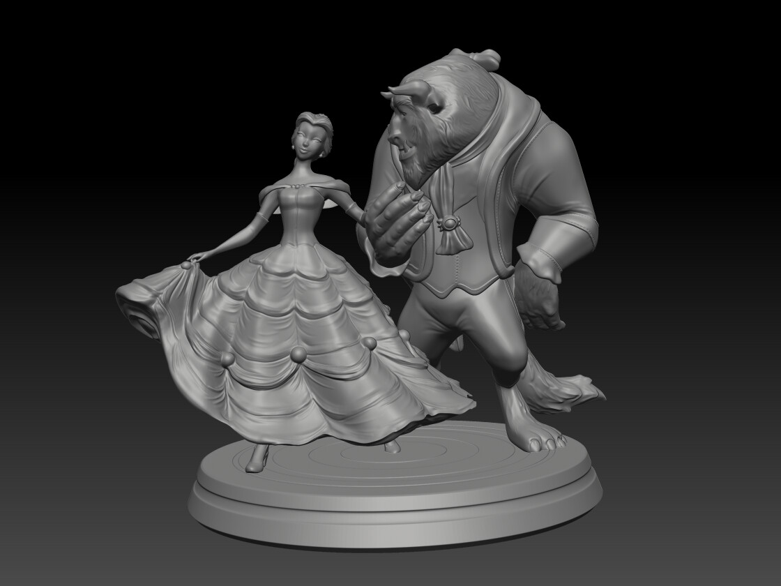 ArtStation - The Beauty and The Beast stl 3d model printing | Resources