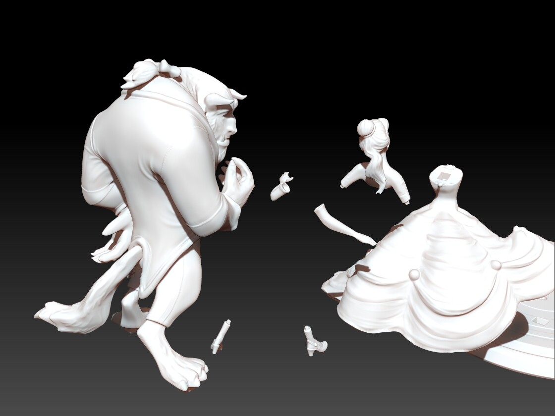 ArtStation - The Beauty and The Beast stl 3d model printing | Resources
