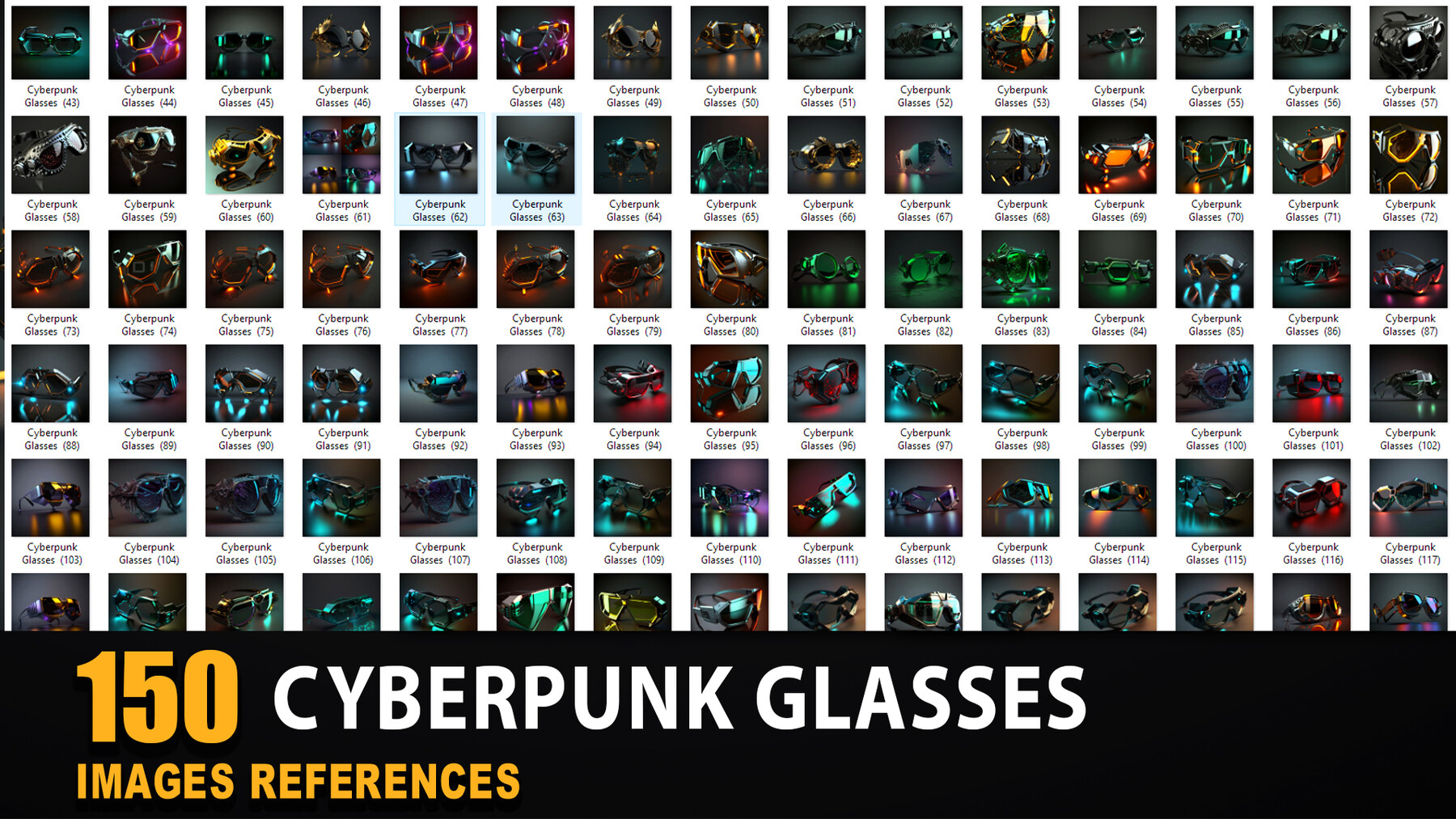 ArtStation - 150 Cyberpunk Glasses | Artworks