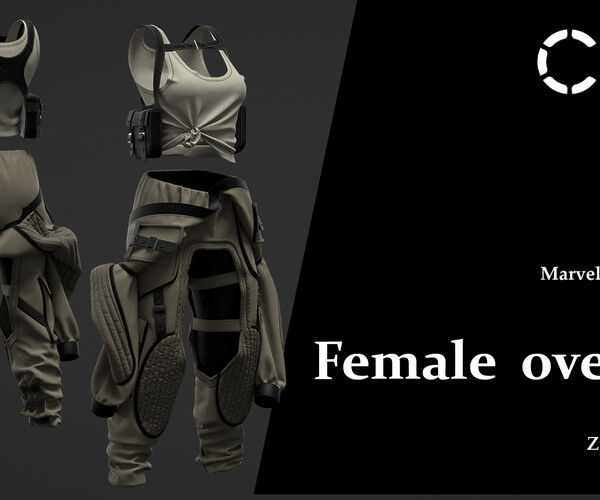 ArtStation - Female overalls / Marvelous Designer/Clo3D project file ...