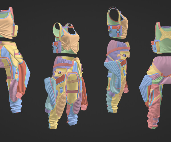 ArtStation - Female overalls / Marvelous Designer/Clo3D project file ...