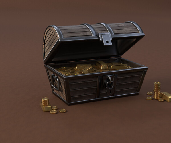 ArtStation - Low Poly Gold Chest | Game Assets