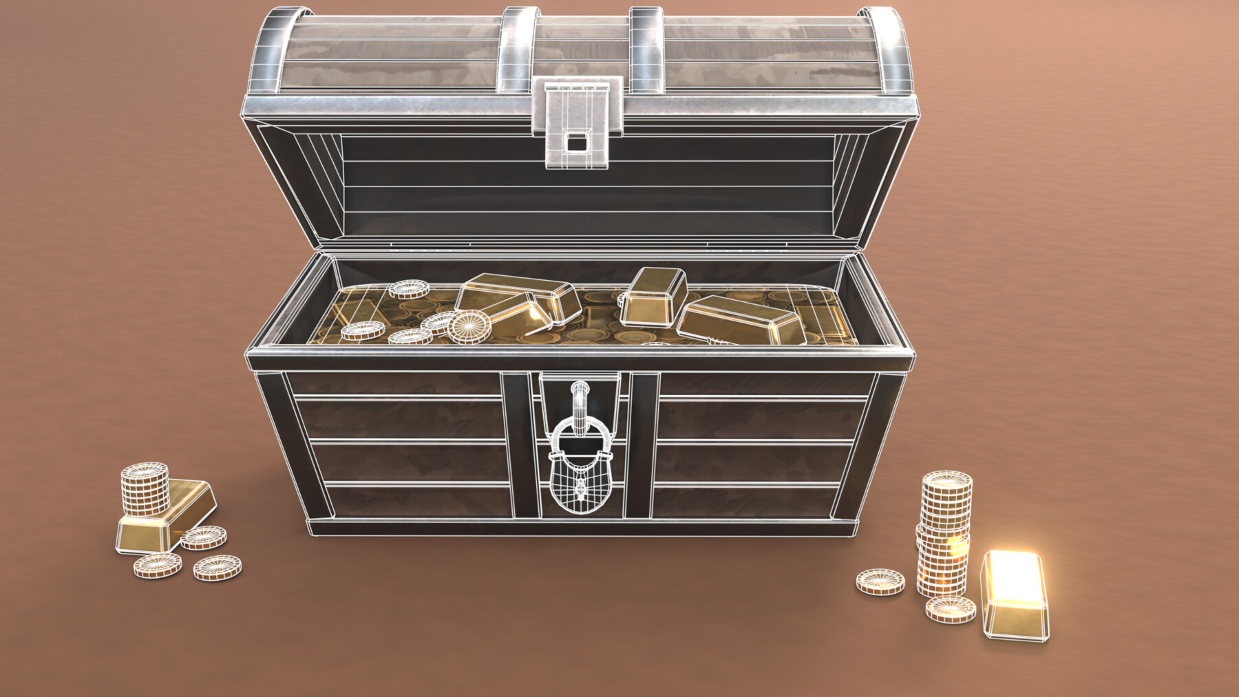 ArtStation - Low Poly Gold Chest | Game Assets
