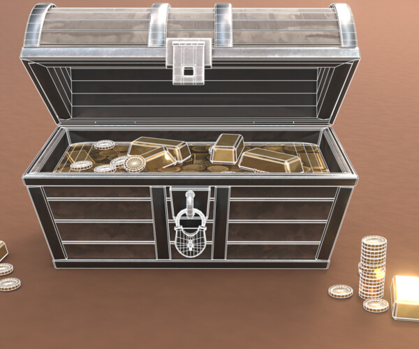 ArtStation - Low Poly Gold Chest | Game Assets