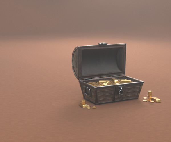 ArtStation - Low Poly Gold Chest | Game Assets