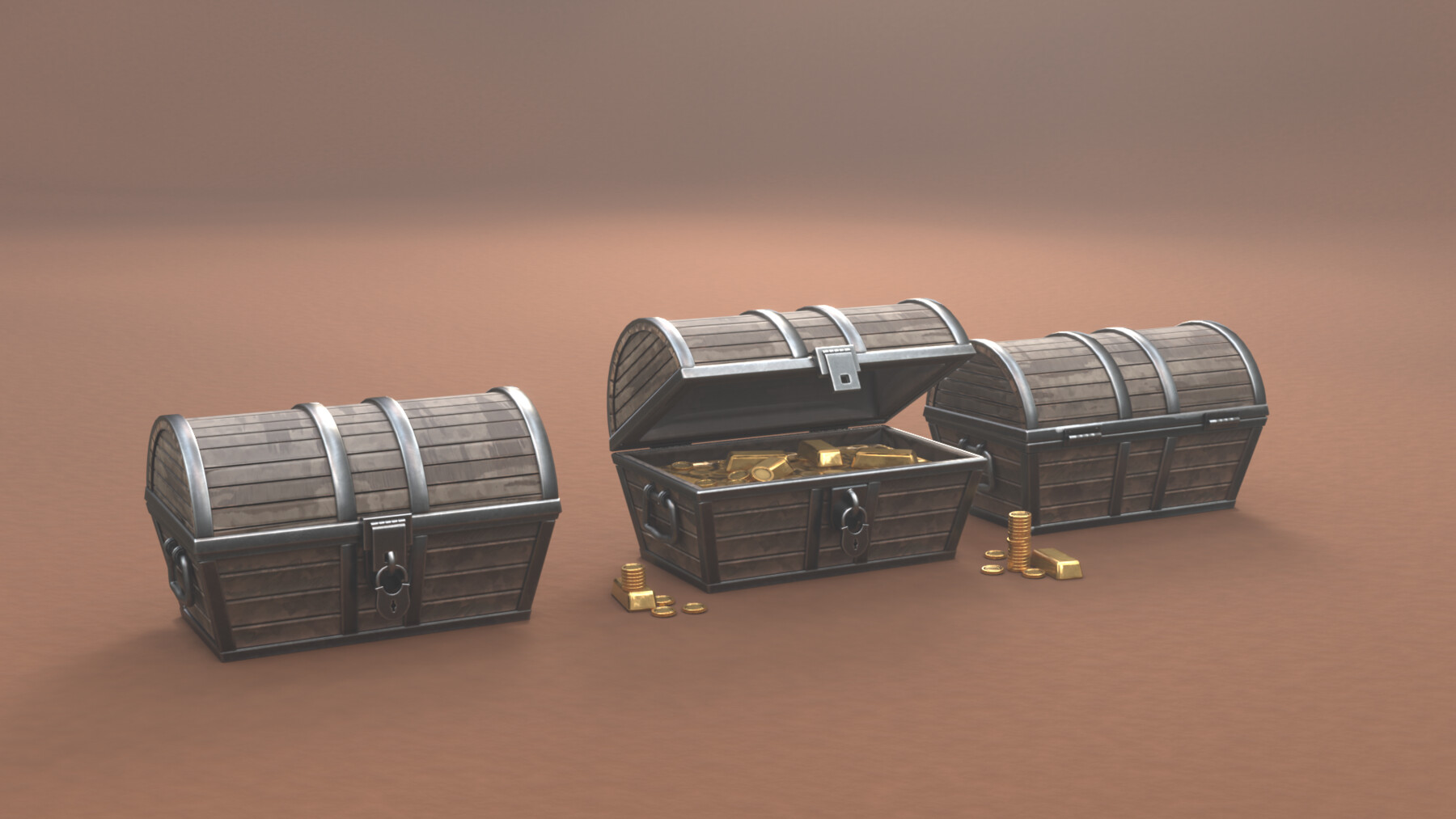 ArtStation - Low Poly Gold Chest | Game Assets