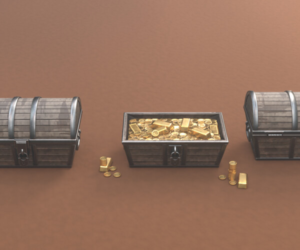 ArtStation - Low Poly Gold Chest | Game Assets