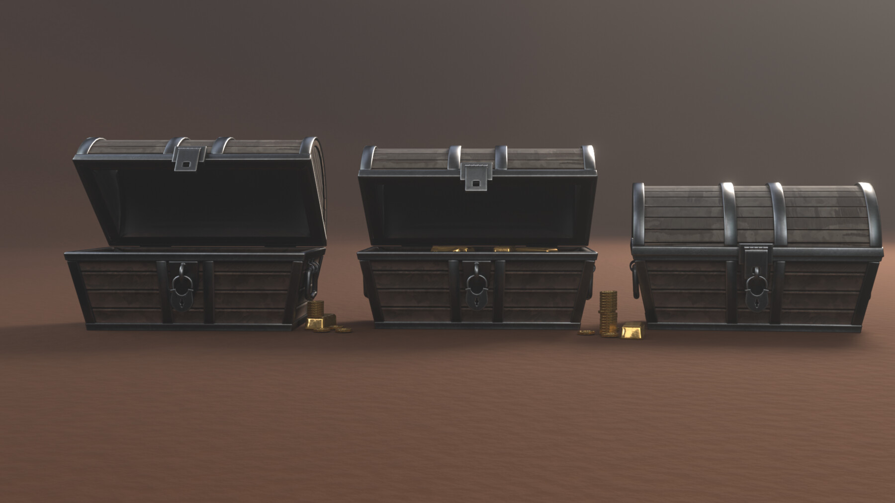 ArtStation - Low Poly Gold Chest | Game Assets