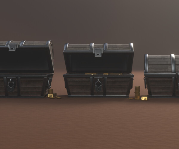 ArtStation - Low Poly Gold Chest | Game Assets