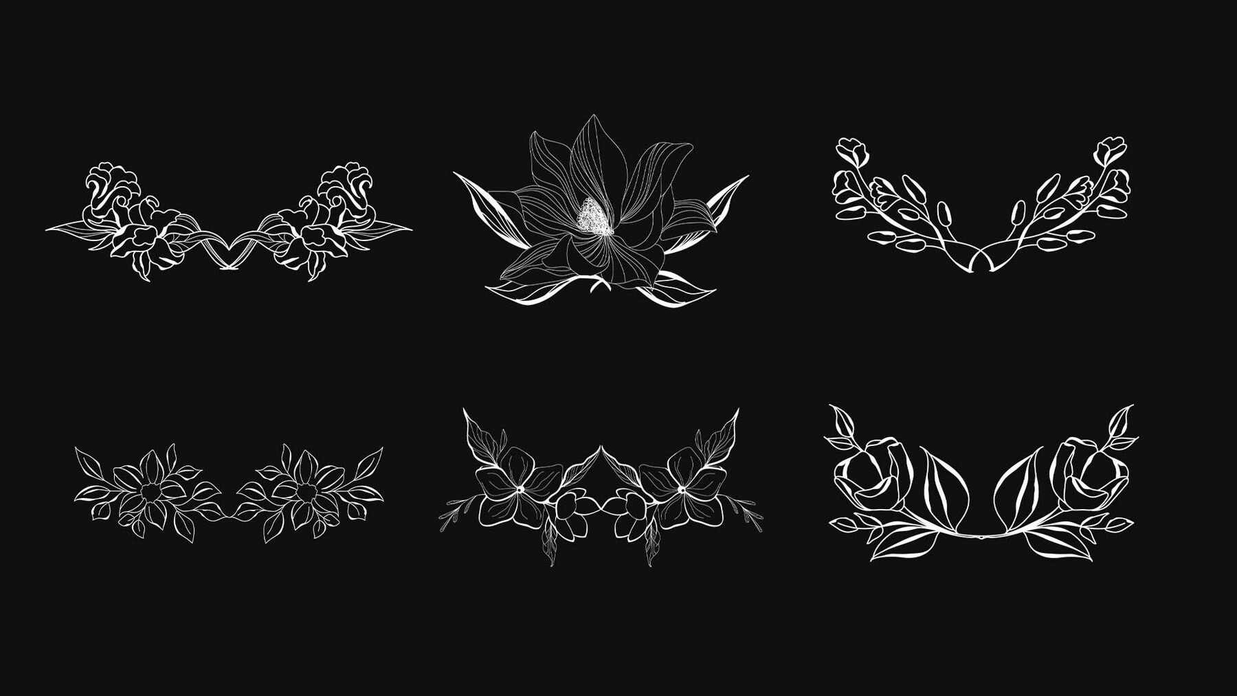 ArtStation - 140 Floral Alphas and Stickers | Brushes
