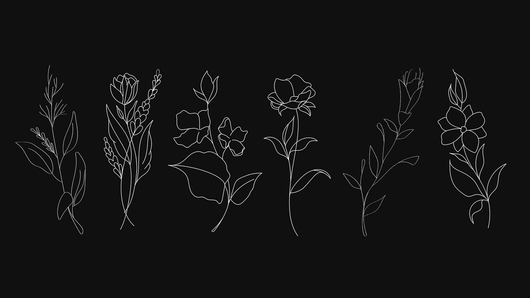 ArtStation - 140 Floral Alphas and Stickers | Brushes