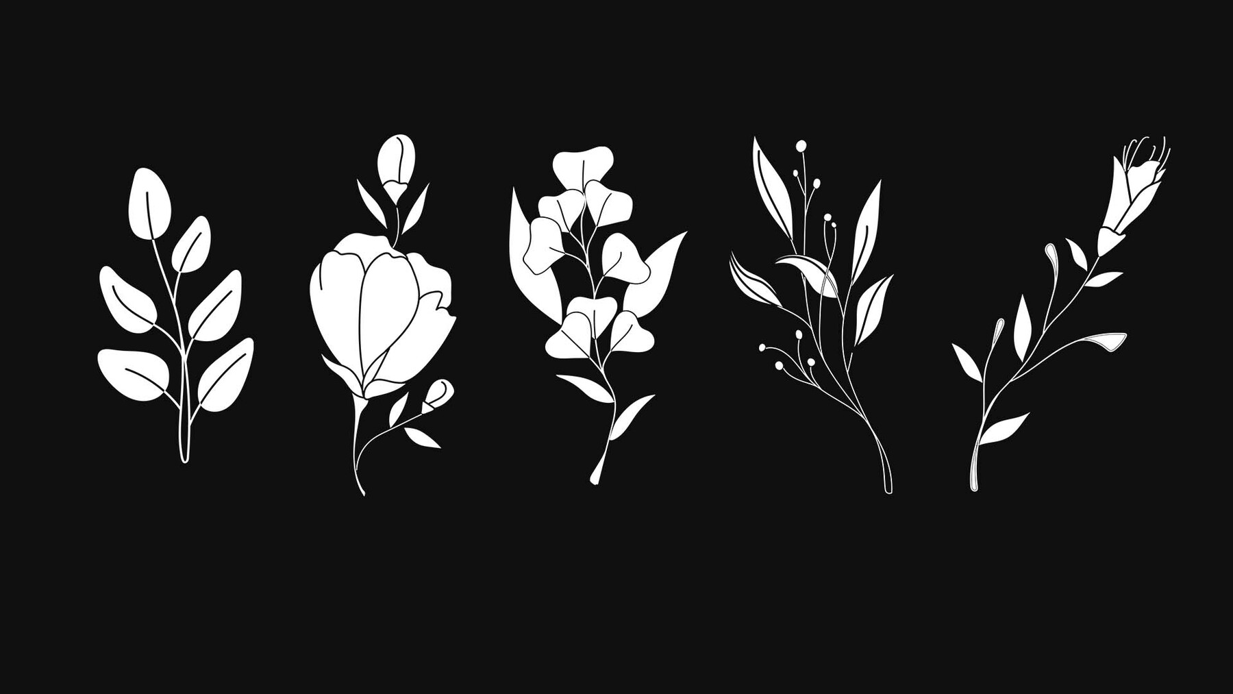 ArtStation - 140 Floral Alphas and Stickers | Brushes