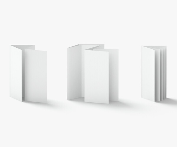 ArtStation - White 12 Flyers and Booklets Set - fold leaflet brochure ...