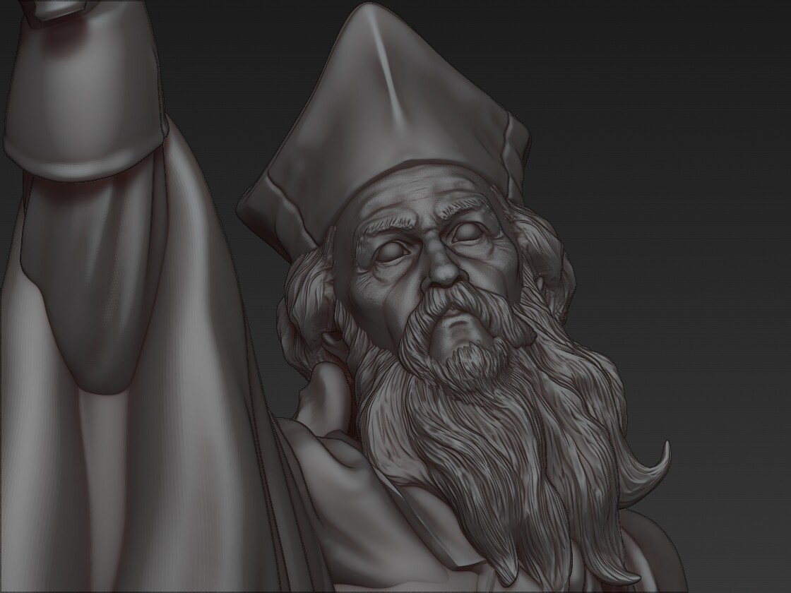 ArtStation - Wizard statue 3D print model | Resources