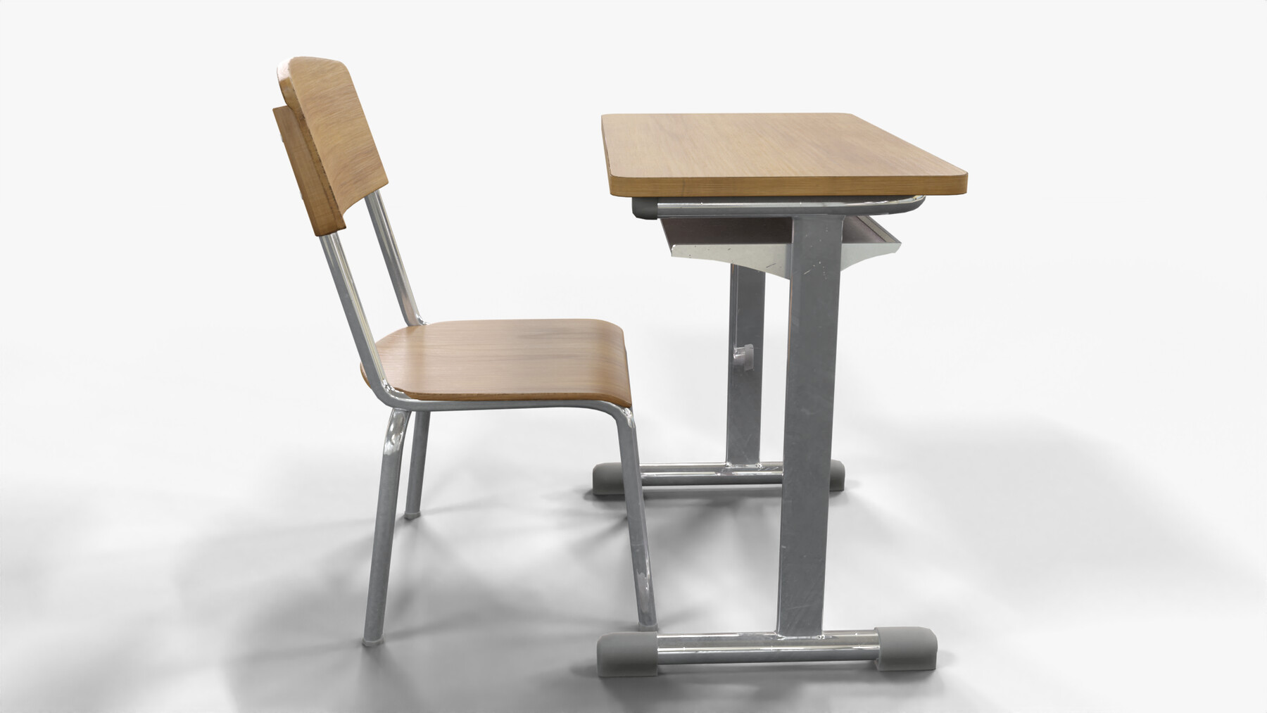 ArtStation - Wooden School Chair and Desk | Game Assets