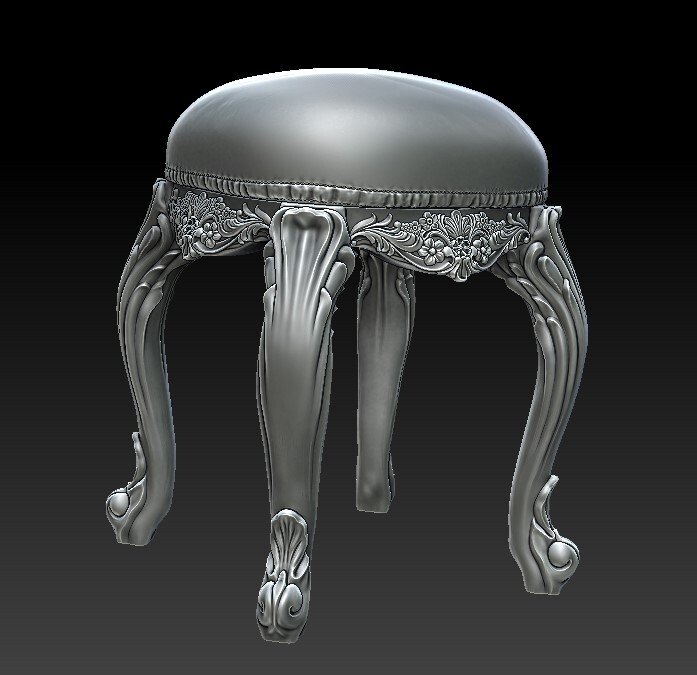 ArtStation - 3D model for CNC machines carved stool | Resources