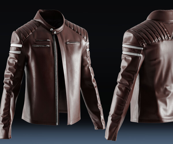 ArtStation - 5 Male Motorcycle Jackets-Marvelous-CLO-3DsMax project ...