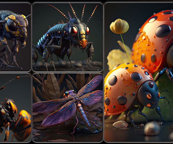 ArtStation - 200 Insects Reference Pack | 4K | v.15 | Artworks