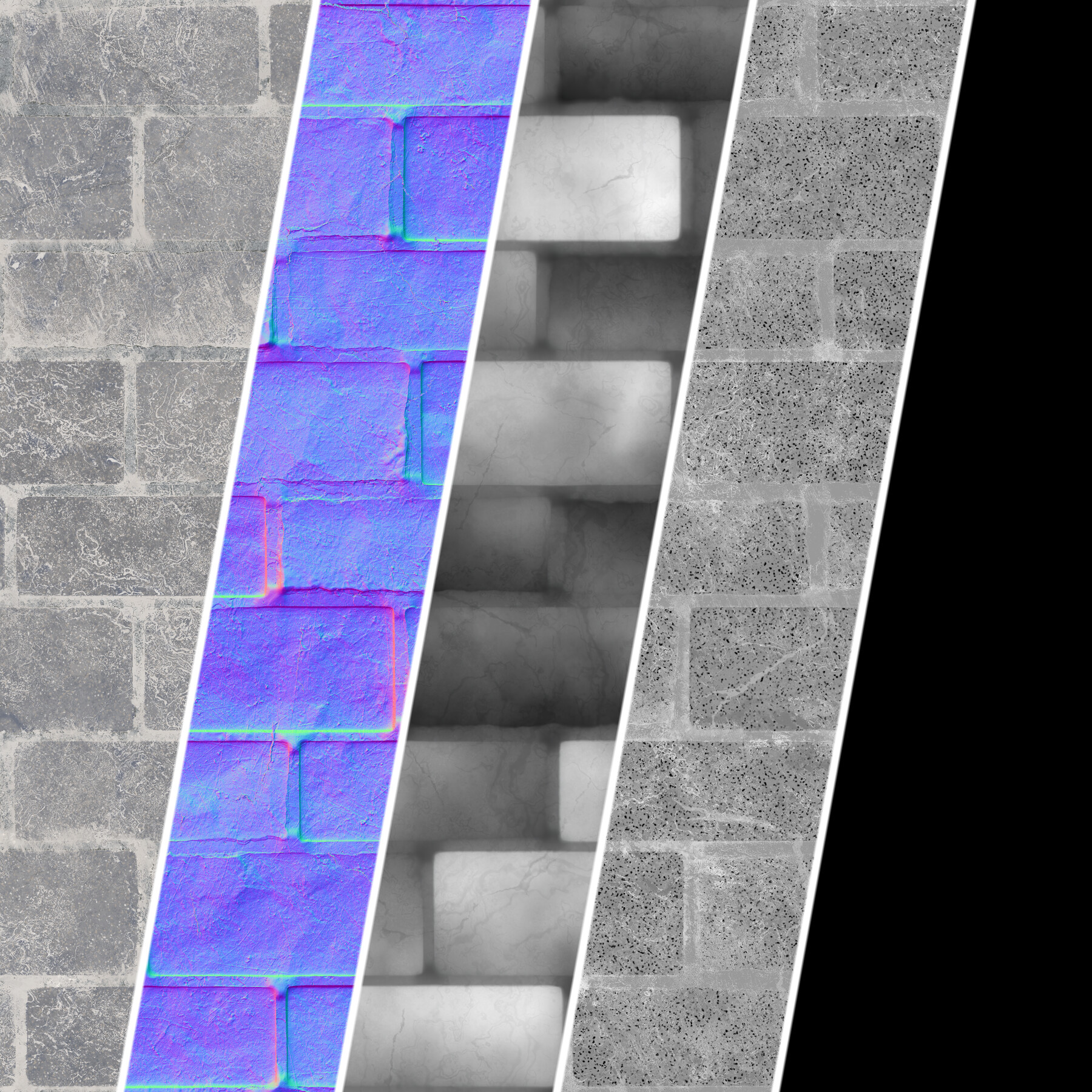 ArtStation - Stone Wall Materials 45- Stone walls|Sbsar Pbr 4k Seamless ...