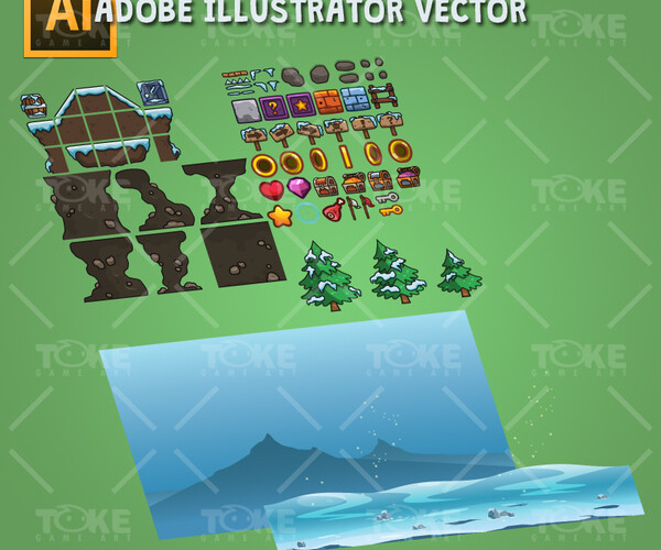 ArtStation - Snowy Game Level Set | Game Assets