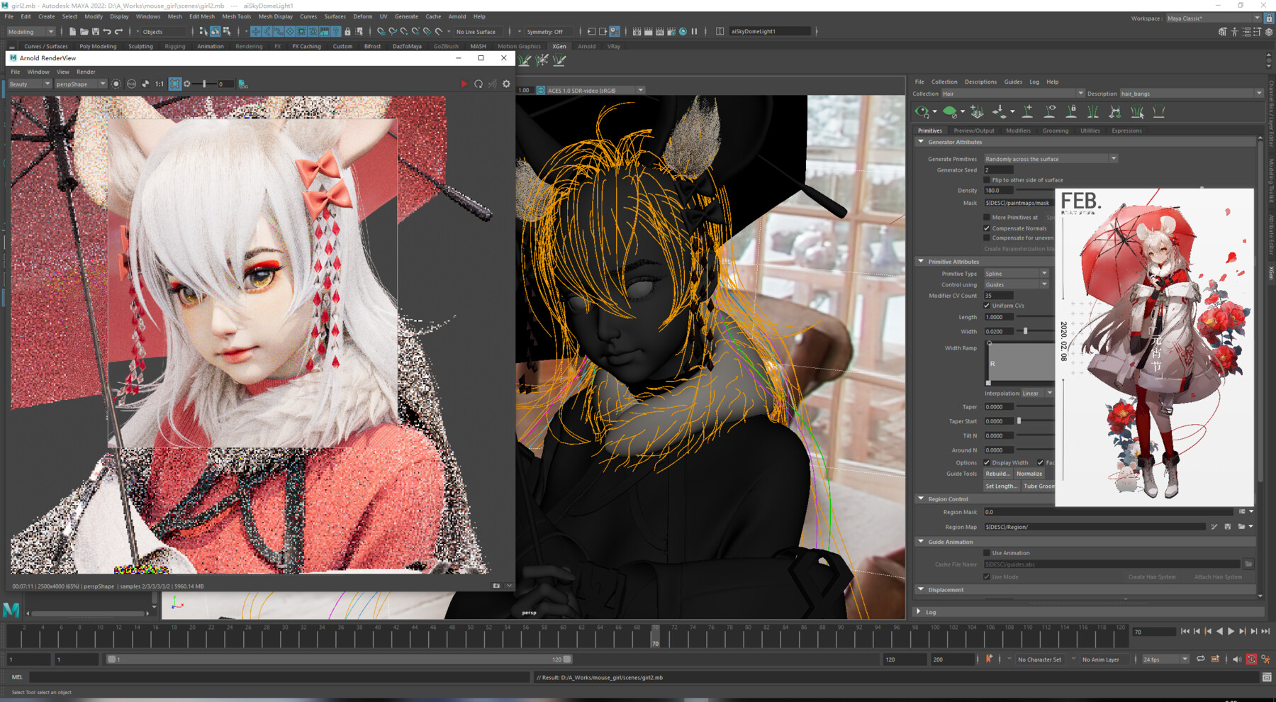 ArtStation - Mouse Girl Maya Project | Resources