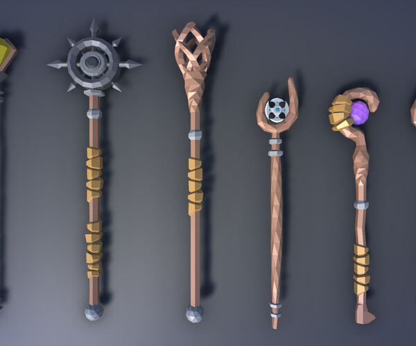 ArtStation - 900 Low Poly Fantasy RPG Weapons - Ultimate 3D Pack | Game ...