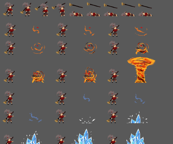 ArtStation - Magician Pixel Character | Game Assets