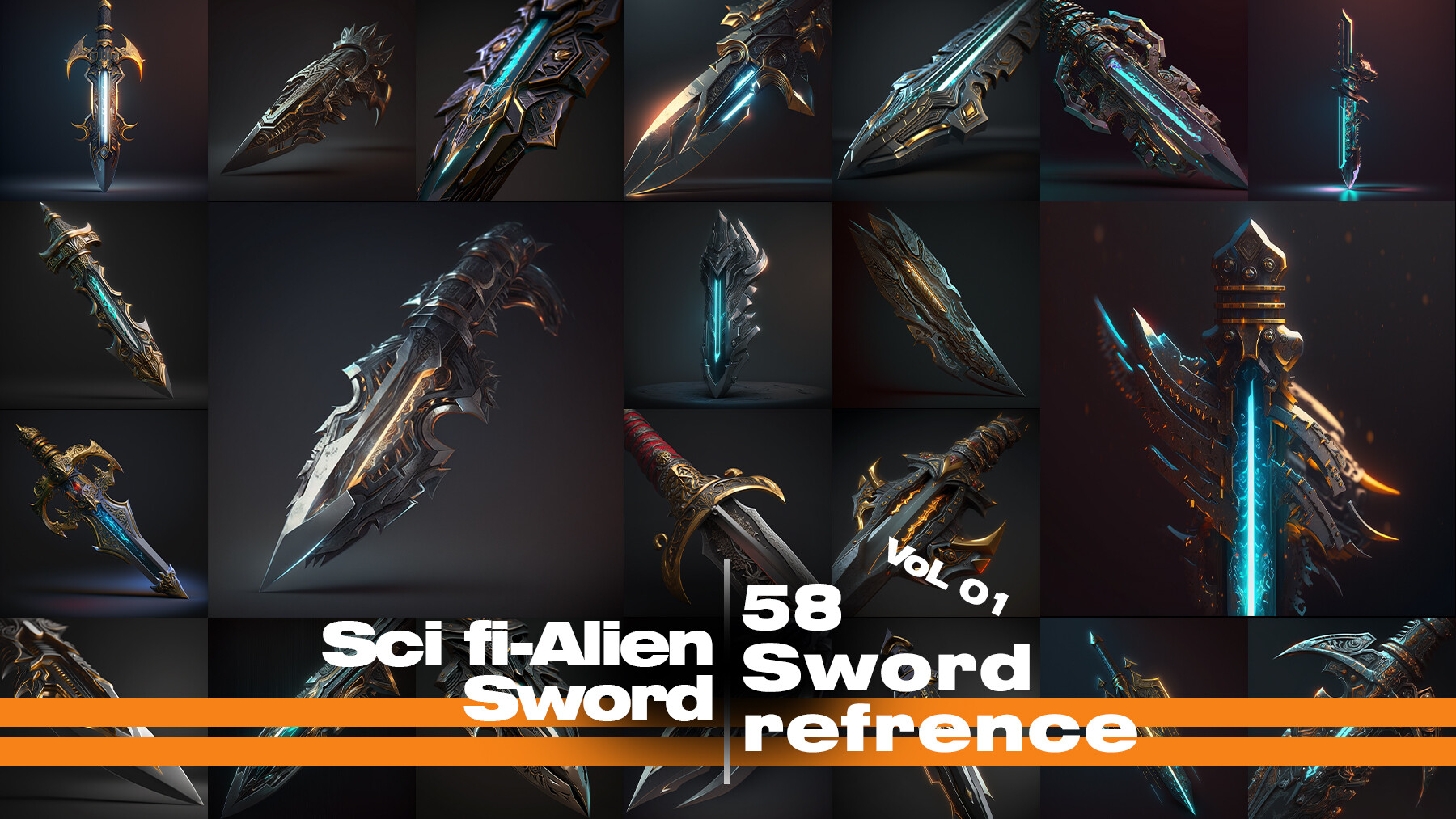 ArtStation - Sci_fi-Alien_Swords_VOL01 | Artworks