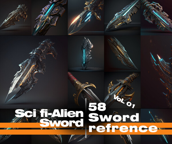 ArtStation - Sci_fi-Alien_Swords_VOL01 | Artworks