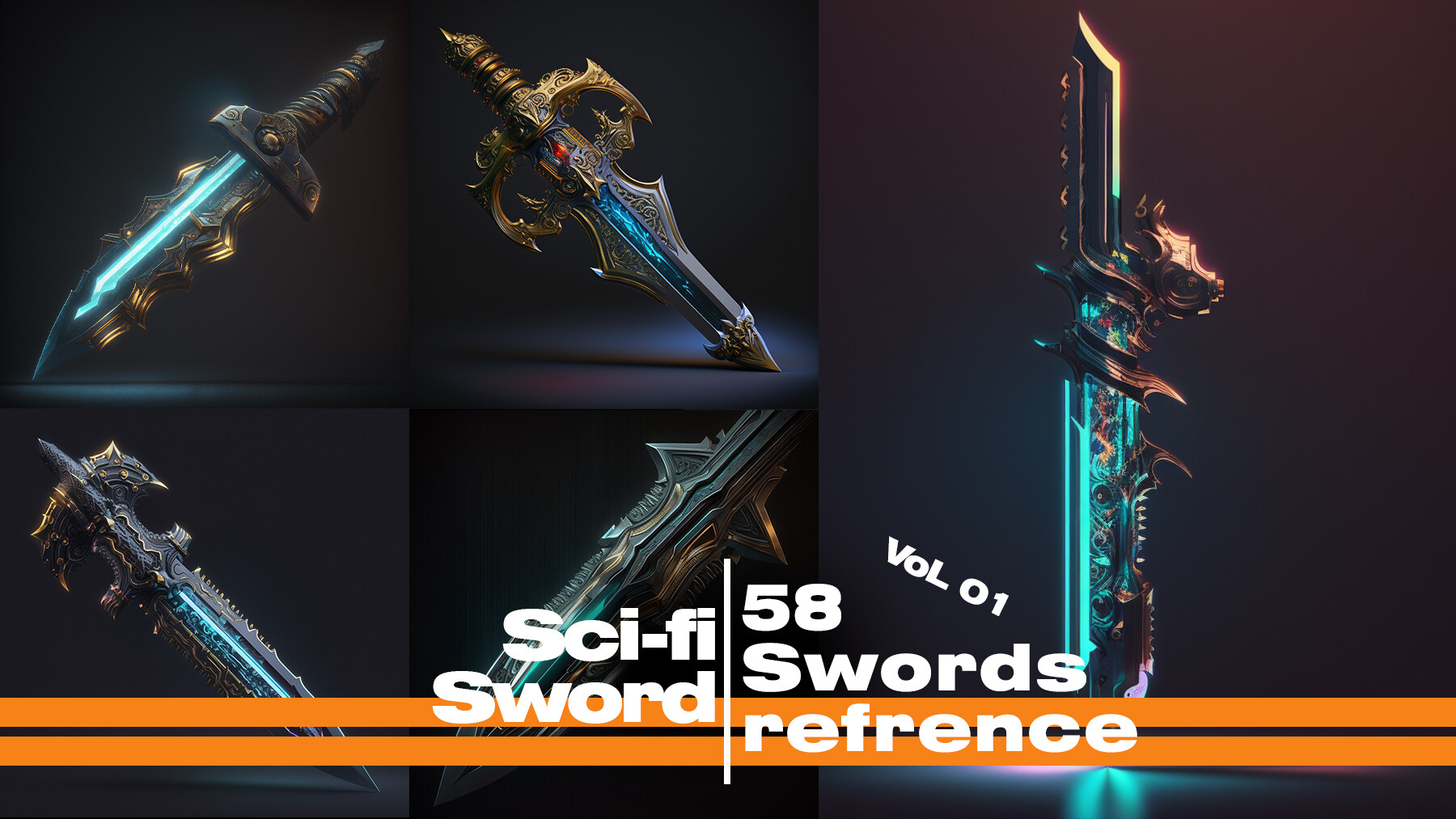 ArtStation - Sci_fi-Alien_Swords_VOL01 | Artworks