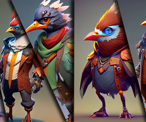 ArtStation - 109 3d stylized bird character reference | Artworks