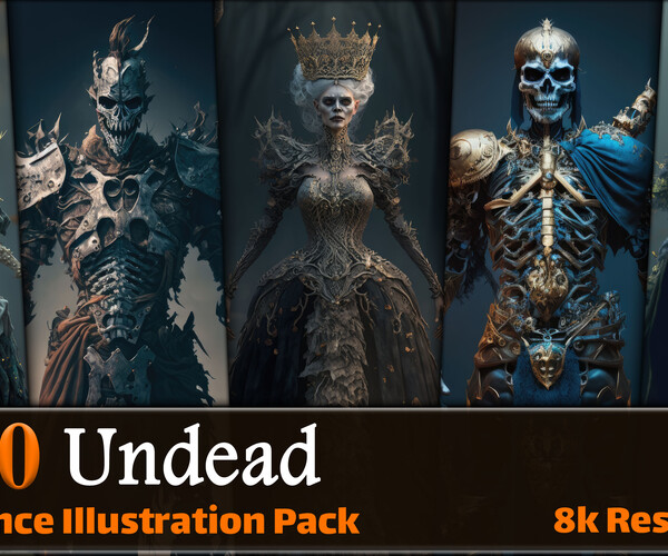 ArtStation - 120 Undead Reference Pack | 8K | v.2 | Artworks