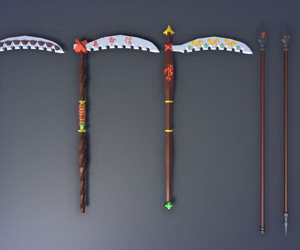 ArtStation - 900 Low Poly Fantasy RPG Weapons - Ultimate 3D Pack | Game ...