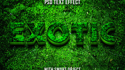 ArtStation - 3D Exotic PSD fully editable text effect. Layer style PSD ...